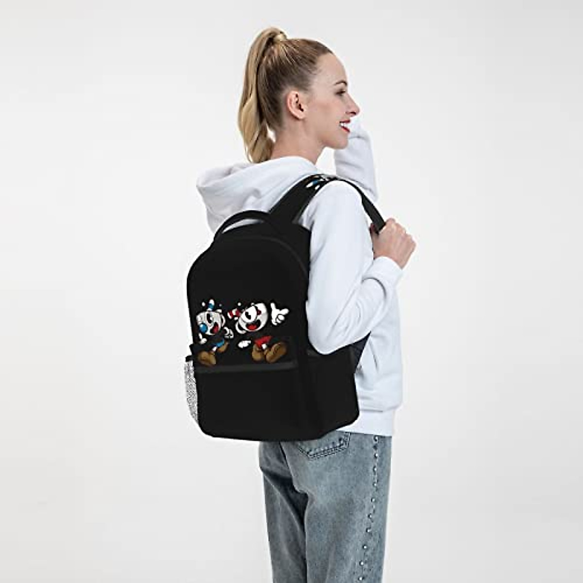 Cupx-Hear Backpacks for Adult Teen, Lightweight Laptop Backpack Large Space Hiking Backpack Travel Portable Backpack Waterproof Backpack Gifts Outdoor Sports Running Gym for Women and Men