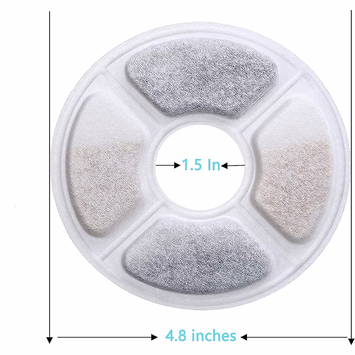 Lxiyu Pet Fountain Filter Cat and Dog Fountain Replacement Filters, Pet Water Fountain Activated Carbon Filter Keep Water Clean and Fresh Removes Bad Tastes and Odors(8 pack)