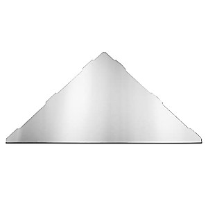 Bernkot Corner Shower Shelf 10" Brushed 304 Stainless Steel Tile Inserted Corner Shelf Recessed Bathroom Shower Shelf for Tiled Wall, No Drilling Needed