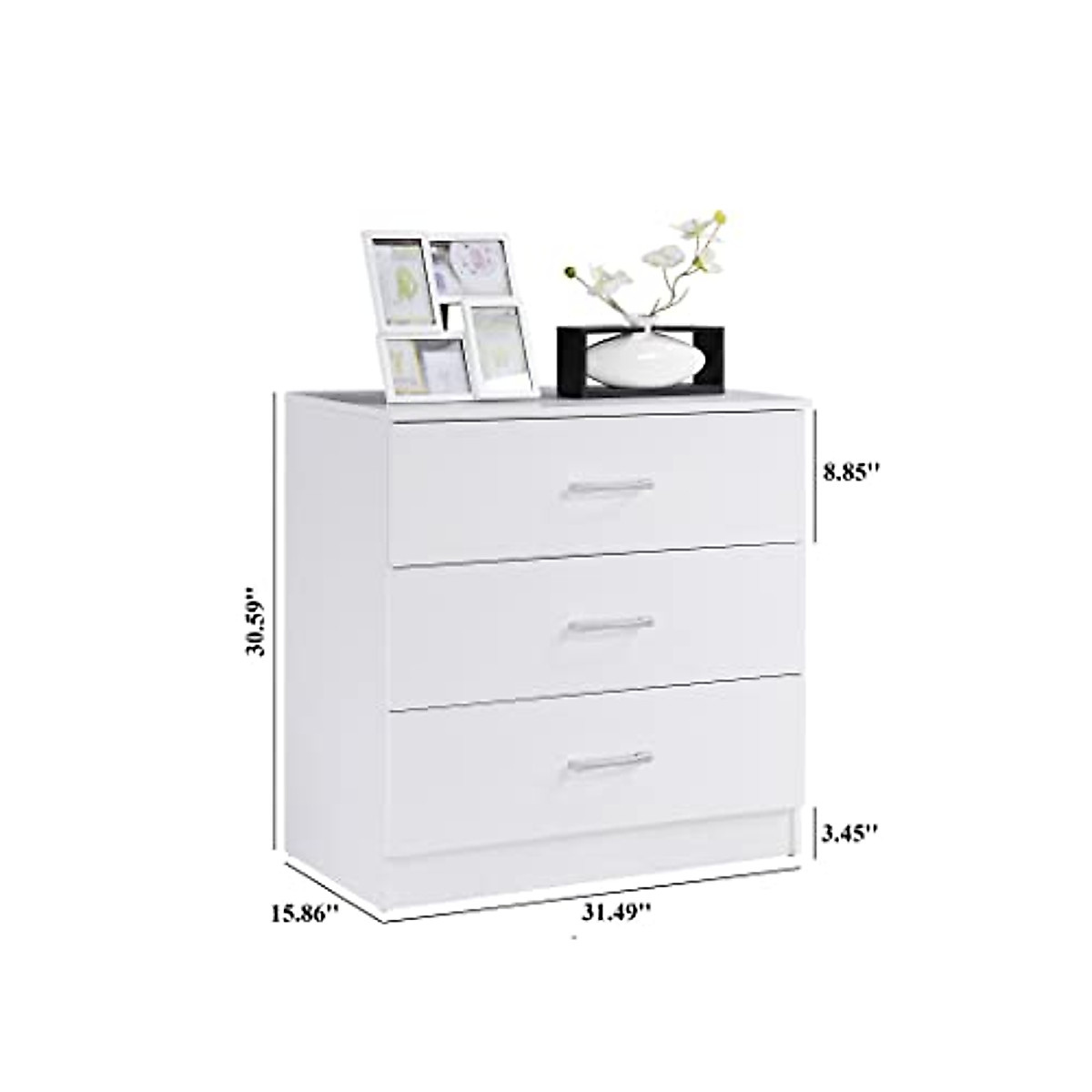 Hodedah 3 Chest of Drawers