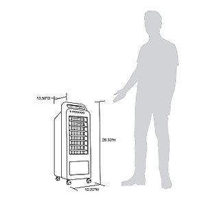Frigidaire 2-in-1 Personal Evaporative Air Cooler and Fan | 250 CFM’s | portable Swap Cooler with 3 Fan Speeds | Air Filter with Removable Water Tank