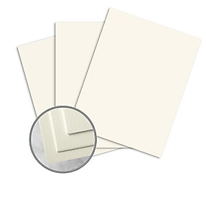 CRANE'S Crest Pearl White Paper - 8 1/2 x 11 in 134 lb Cover DT Kid 100% Cotton 125 per Package