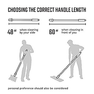 SWOPT Standard 48” Steel Handle – Ergonomic Design Eliminates Loose Handles — Interchangeable with All SWOPT Cleaning Products for More Efficient Cleaning and Storage