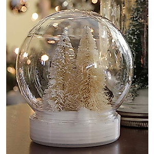 Creative Hobbies 5 Inch (130mm) DIY Snow Globe Water Globe - Clear Plastic with Screw Off Cap | Perfect for DIY Crafts and Customization