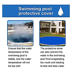 Pool Cover Tarpaulin Round Size 8-Foot 10-Foot Pool Cover For Swimming Pool & Spa Pool Blanket Float Cover Film Circular Easy Set Frame Pools And Inflatable ( Color : Blue , Size : 10FT-300cm Round )