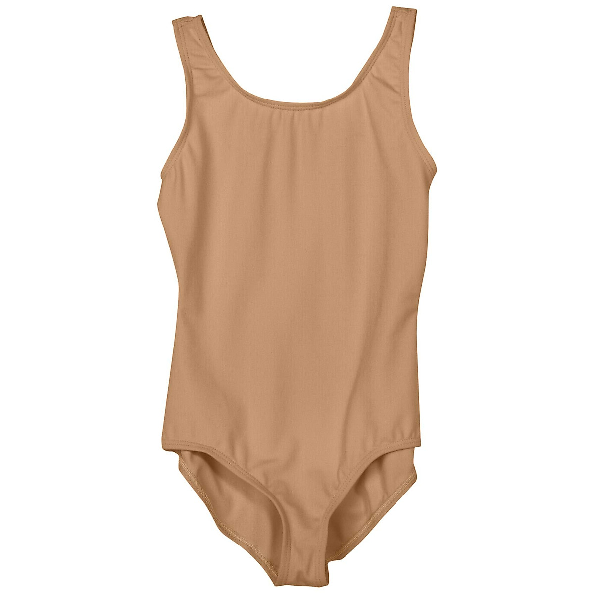 Capezio Girls' Big Team Basic Tank Leotard, light suntan, Medium