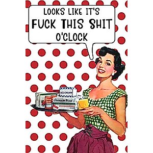 Looks Like It's Fuck This Shit O'Clock: Prompt Journal with unique, Sassy & Snarky quotes - Funny Gag Gift for Adults, Best Friend, Sister, Mom & Coworkers (Maybe Swearing Will Help - Retro Journal)