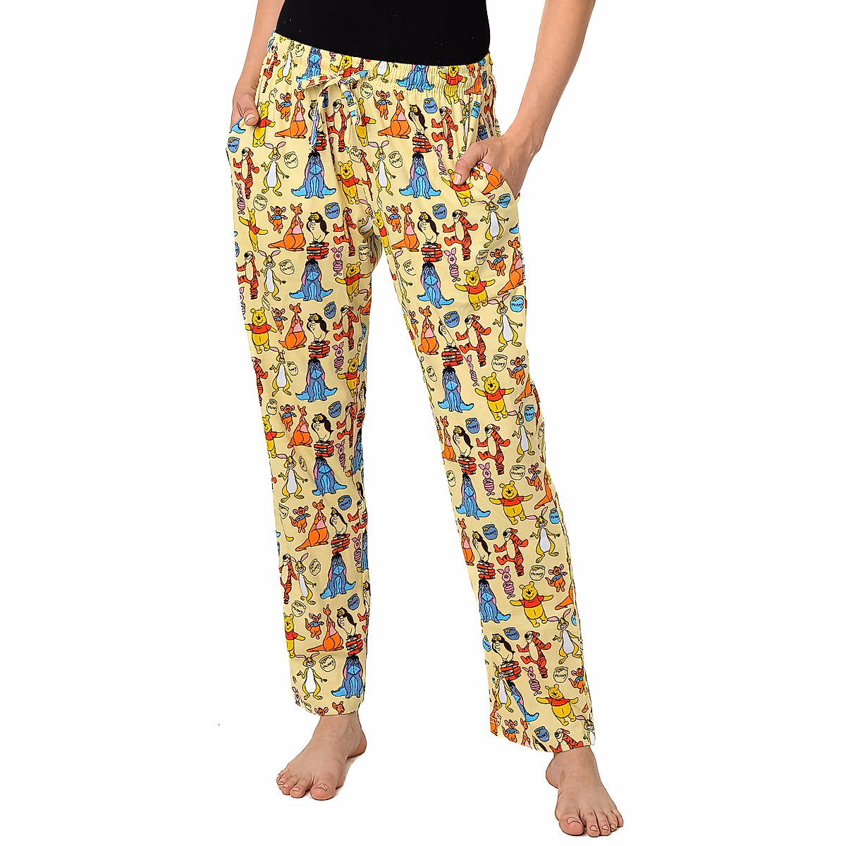 Disney Womens Lounge Pants Pajama Bottoms AOP Plus Size (Pooh & Friends, 5X)