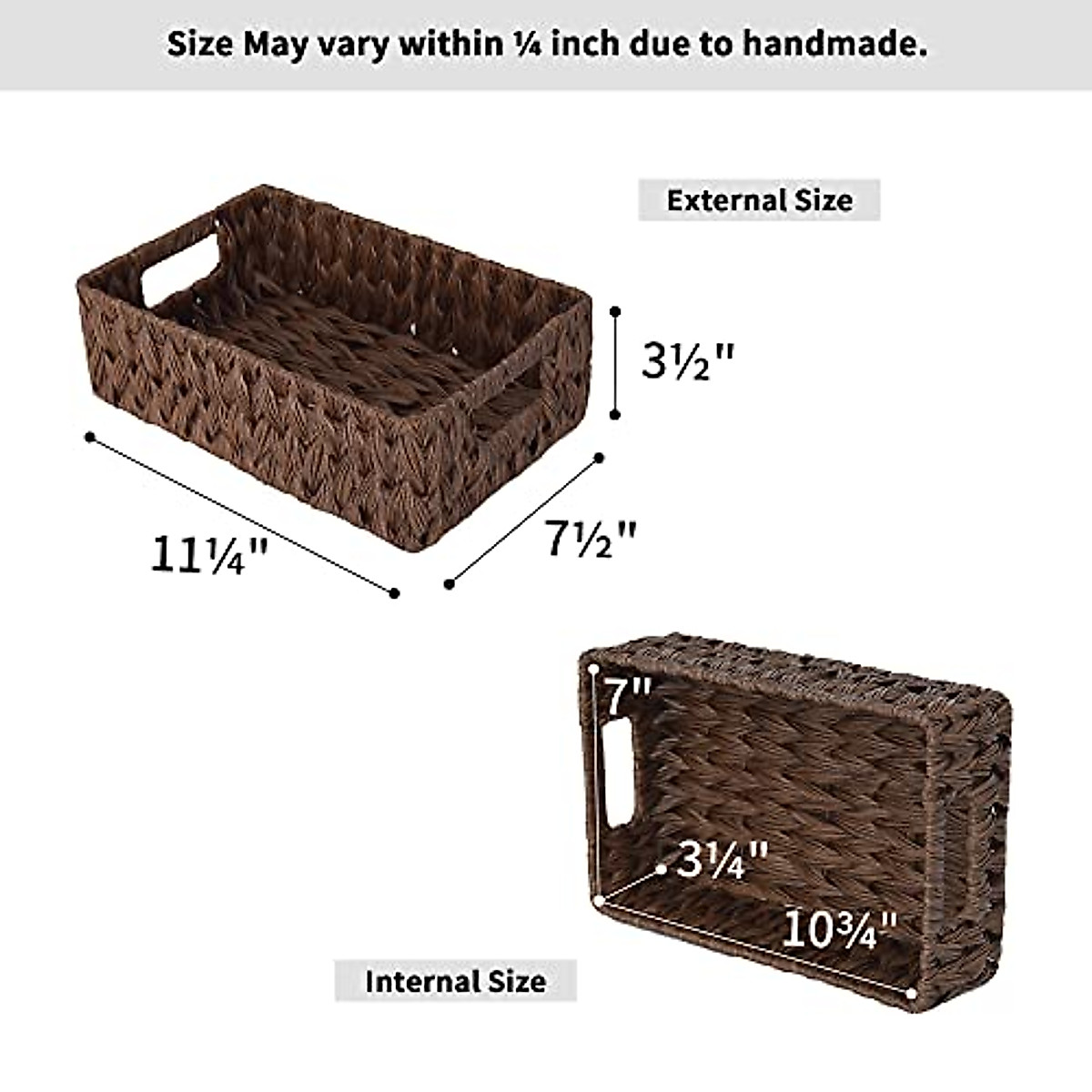 GRANNY SAYS Bundle of 2-Pack Wicker Baskets Storage & 3-Pack Wicker Storage Baskets for Home Office