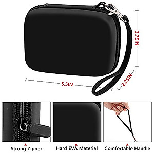 Digital Camera Case Compatible with YISENCE/ for AbergBest 21 Mega Pixels 2.7" LCD Rechargeable HD/ for Canon PowerShot ELPH 180 190/ for Sony DSCW800 DSCW830 Digital Camera with SD Card and Cable
