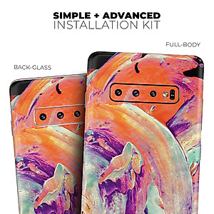 DesignSkinz Liquid Abstract Paint V35 Protective Vinyl Decal Wrap Skin Cover Compatible with The Samsung Galaxy S20 (Screen Trim & Back Glass Skin)