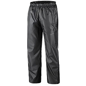 AXESQUIN Womens Rain Pants, Women Lightweight Waterproof Rain Pants Packable Hiking Cycling Fishing with Pocket