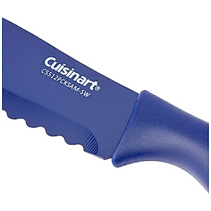 Cuisinart C55-12PCKSAM 12-Piece Ceramic Coated Stainless Steel Knives, Comes with 6-Blades and 6-Blade Guards, Color Coded to Reduce Risk of Cross Contamination, Jewel