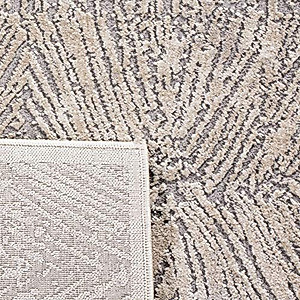 SAFAVIEH Meadow Collection 3'3" x 5' IvoryGrey MDW319A Modern Abstract Area Rug
