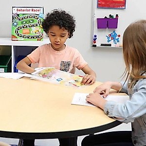 Really Good Stuff Hang-Up Clear Plastic Bags – Store Student Materials, Books, Center Activities – Safely Send Home Assignments – Sturdy Snap Shut Hanging Plastic Bags, 11”x13 3/4” (Set of 12)