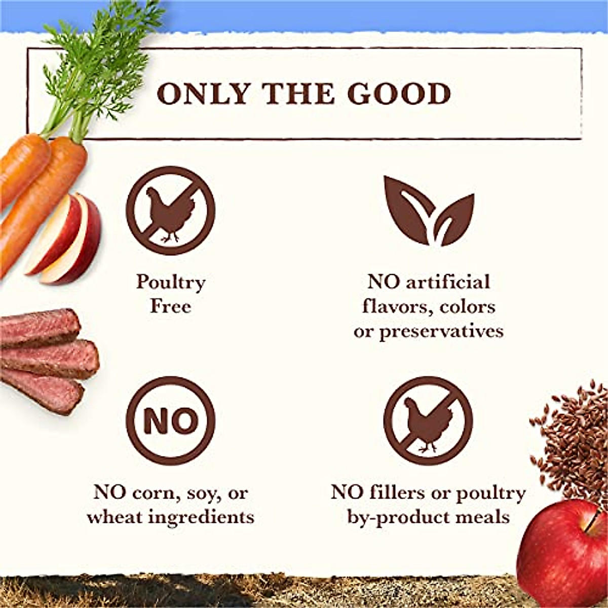 Whole Earth Farms Grain Free Recipe Dry Dog Food, Pork, Beef & Lamb, 25-Pound