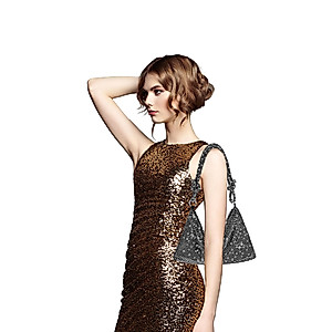 Rhinestone Purse Sparkly Evening bag Silver Clutch Purses for Women Evening, Cross Body Handbags for Party Prom Club Wedding