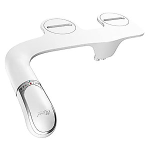 Bio Bidet by Bemis SlimTwist Freshwater Spray Bidet Attachment For Toilet, White, Non Electric, Easy Install