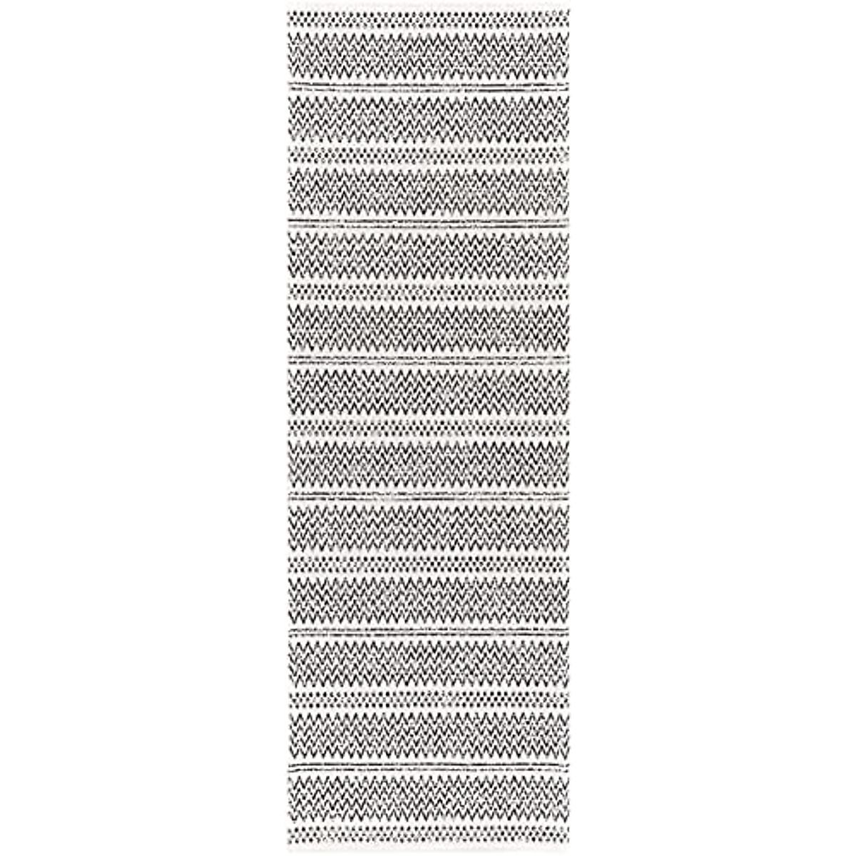 Mark&Day Area Rugs, 8x10 Aarau Bohemian/Global Cream Area Rug, Black/Cream/White Carpet for Living Room, Bedroom or Kitchen (7'10" x 10'2")