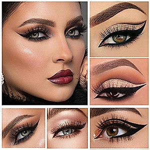 2021 Upgraded Self-adhesive Eyeliner,2 in 1 Eye Liner Pen Diamond Bling Glitter Liquid Eyeliner No Glue, Non Magnetic, Eye Liner for Eye Makeup and Wear Normal False Eyelashes (Queen Gold)