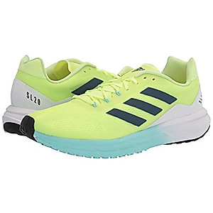 adidas Women's SL20 Running Shoe, Yellow/Crew Navy/Aqua, 12