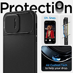 Spigen Optik Armor (MagFit) Compatible with MagSafe Designed for iPhone 14 Pro Case (2022) - Black