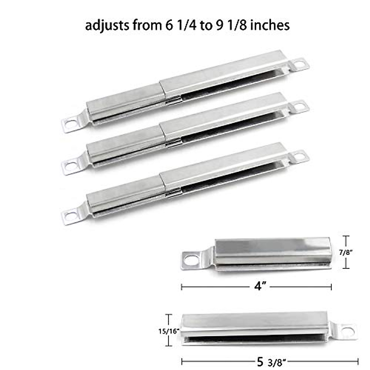 Hongso Grill Burner Tube, Heat Plate Shield, Crossover, Gas Grill Repair Kit for Kenmore 146.16197210, 146.34611410, 146.23678310, 146.10016510, 146.16132110, 146.34461410, BBQ Pro 146.23676310