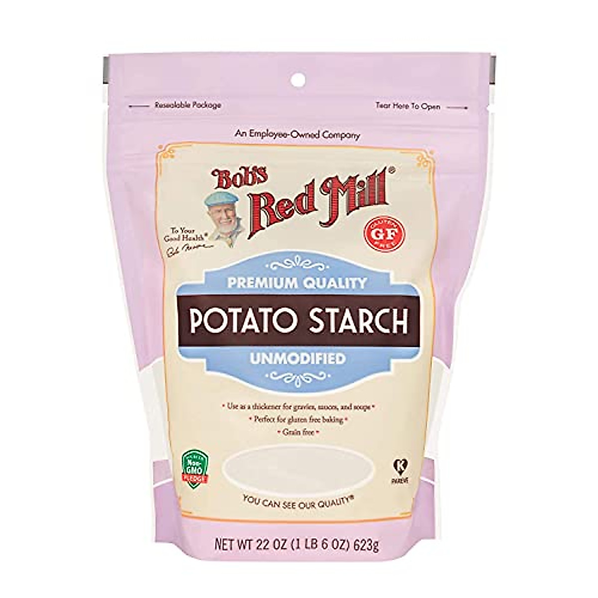 Bob's Red Mill Potato Starch, Resealable Stand up Bag, 22 ounce (Pack of 4)