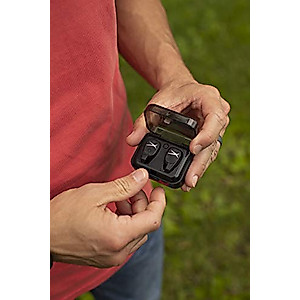 Altec Lansing MZX635 True Wireless Earbuds, True Connect Truly Wireless Headphones, Includes Portable Pocket-Sized Charging Case, IPX4 Waterproof Rating, Black