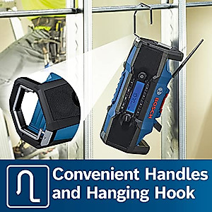 BOSCH GPB18V-2CN 18V Compact Jobsite Radio with Bluetooth® 5.0 , Black