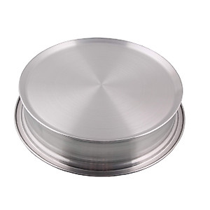 Communion Ware Holy Serving Tray Including Center Bread Plate with A Cover - Stainless Steel (Silver/Matte)