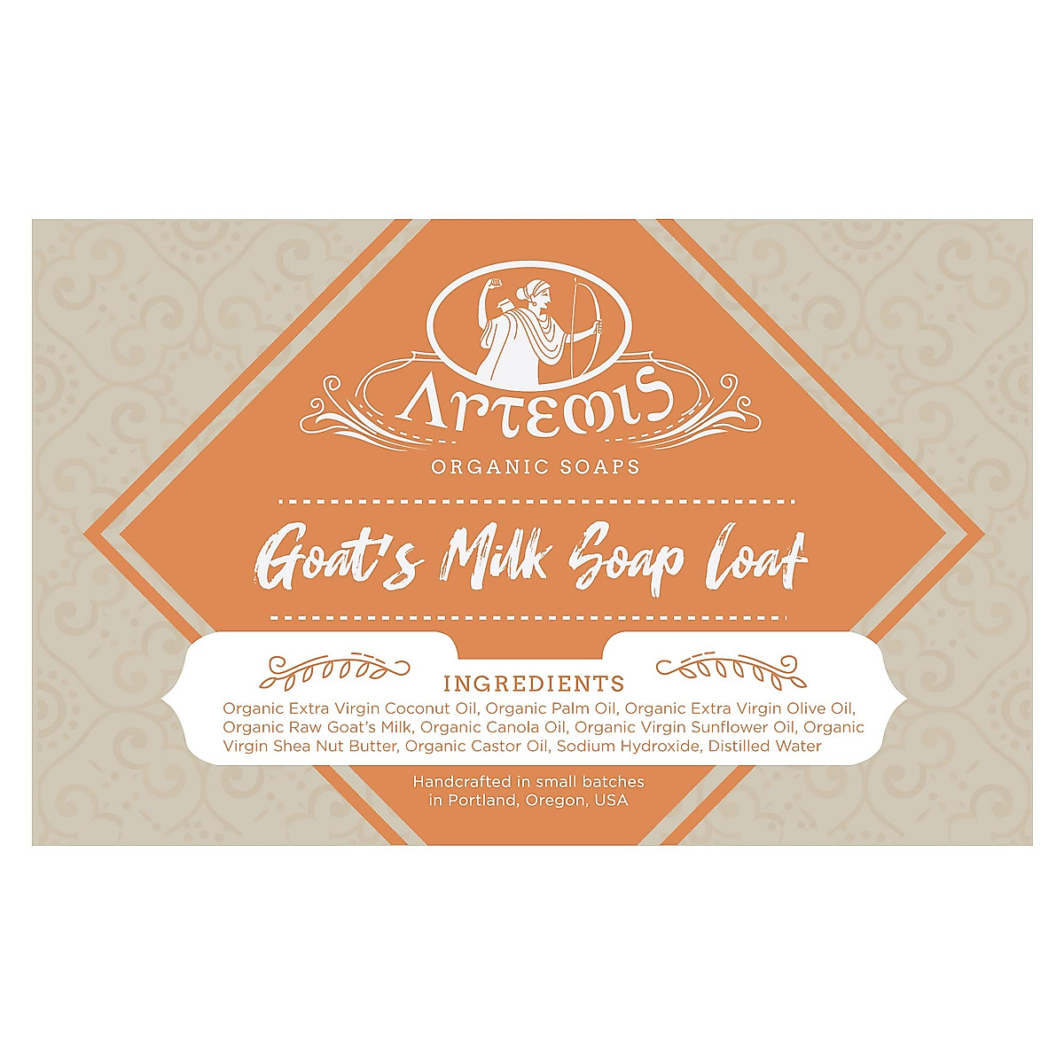 Organic Goat's Milk Soap Loaf - Cut Into 8 to 10 Soap Bars - Natural Ingredients - Hypoallergenic - 2 Pound Block