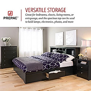 Prepac Sonoma 5-Drawer Chest for Bedroom, 16" D x 31.5" W x 45.25" H, Black