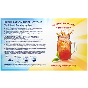 Lipton Southern Sweet Tea, Gallon-Size Tea Bags, 22 Count Box (Pack of 2) with By The Cup To Go Cup