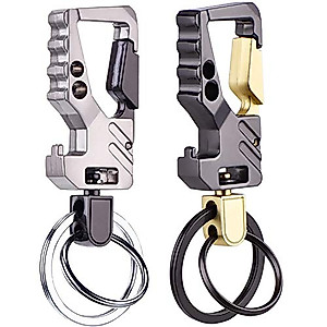 2 Pack Car Key Chain Bottle Opener Keychain for Men and Women (Multicolor)