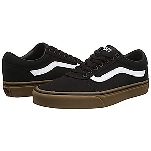 Vans Men's Ward Sneaker, Black ((Canvas) Black/Gum 7hi), 14