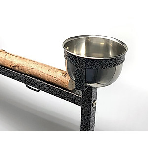 Mcage Large Wrought Iron Parrot Bird Play Stand Perch Play Gym Play Ground Rolling Stand