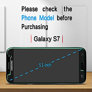 Slanku [3 Pack] for Samsung Galaxy S7 Screen Protector Tempered Glass, Anti-Scratch, Easy installation, 9H Hardness, Bubbles Free