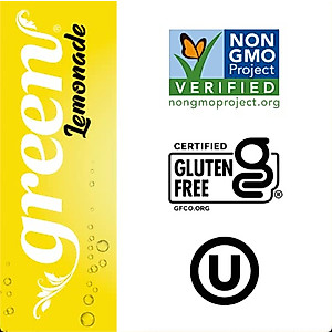 Green Lemonade - No added Sugar, 6% Real Lemon Juice, 10 Calories per can, Naturally Sweetened with 100% Stevia Leaf Extract, Carbonated Soda, 12 Fl Oz each can - Pack of 12