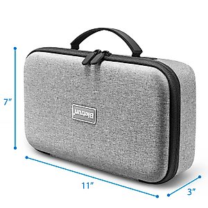 Bietrun Wireless Microphone Portable Storage Case, for Bietrun WXM02 WXM04 WXM19 WXM21, Dual Mic Bag with EVA Hard Shell Exterior, Case Only, for Travel Outing Handheld