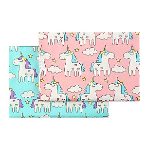 IBraFashion Toddler Pillowcases for Girls 14x19 for 13x18, 12x16 Pillow 100% Cotton Cute Princess Unicorn Printings Set of 2