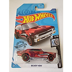 Hot Wheels 2020 Rod Squad '68 Chevy Nova, Red 73/250