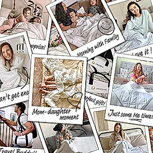 Aricove Cooling Weighted Blanket, 10 lbs, Full/Twin Size for Adults, Luxury Heavy Blanket in Silky Soft Bamboo, 48x72 inches, Machine Washable, White