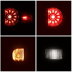 ALZIRIA LED Tail Light Rear Brake Lamp Compatible With 05-15 Tacoma 2005 2006 2007 2008 2009 2010 2011 2012 2023 2014 2015 Toyota Tacoma Driver And Passenger Side