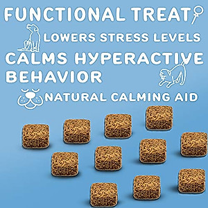 waggedy Calming Chews for Dogs, Tasty Treats Provide Stress & Anxiety Relief for Dogs During Separation, Travel & Times of Fear – Cat Calming Treats | Dog Treats (Calm)