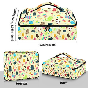 Kcldeci Insulated Thermal Food Carrier Insulated Casserole Carrier for Hot or Cold Food,Ice Cream (3) Insulated Tote Bag for Potluck Cookouts Parties Picnic,Lasagna Lugger