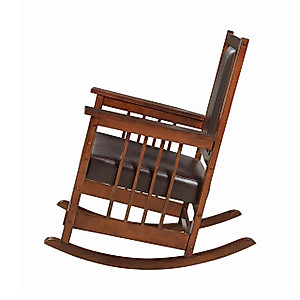 Coaster Home Furnishings CO- Rocking Chair, Tobacco & Dark Brown (600058)