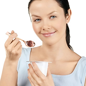 Plastic Spoons Mini Disposable Spoon: Cabilock 24 Pcs Rose Gold Serving Spoon 3.8 inch Dessert Spoon Small Spoons for Dessert, Sampling Appetizers, Honey, Parties, Picnics