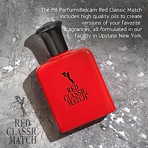 PB ParfumsBelcam Red Classic Match Eau de Toilette Spray, Our version of a Designer 2.54 Fl Oz