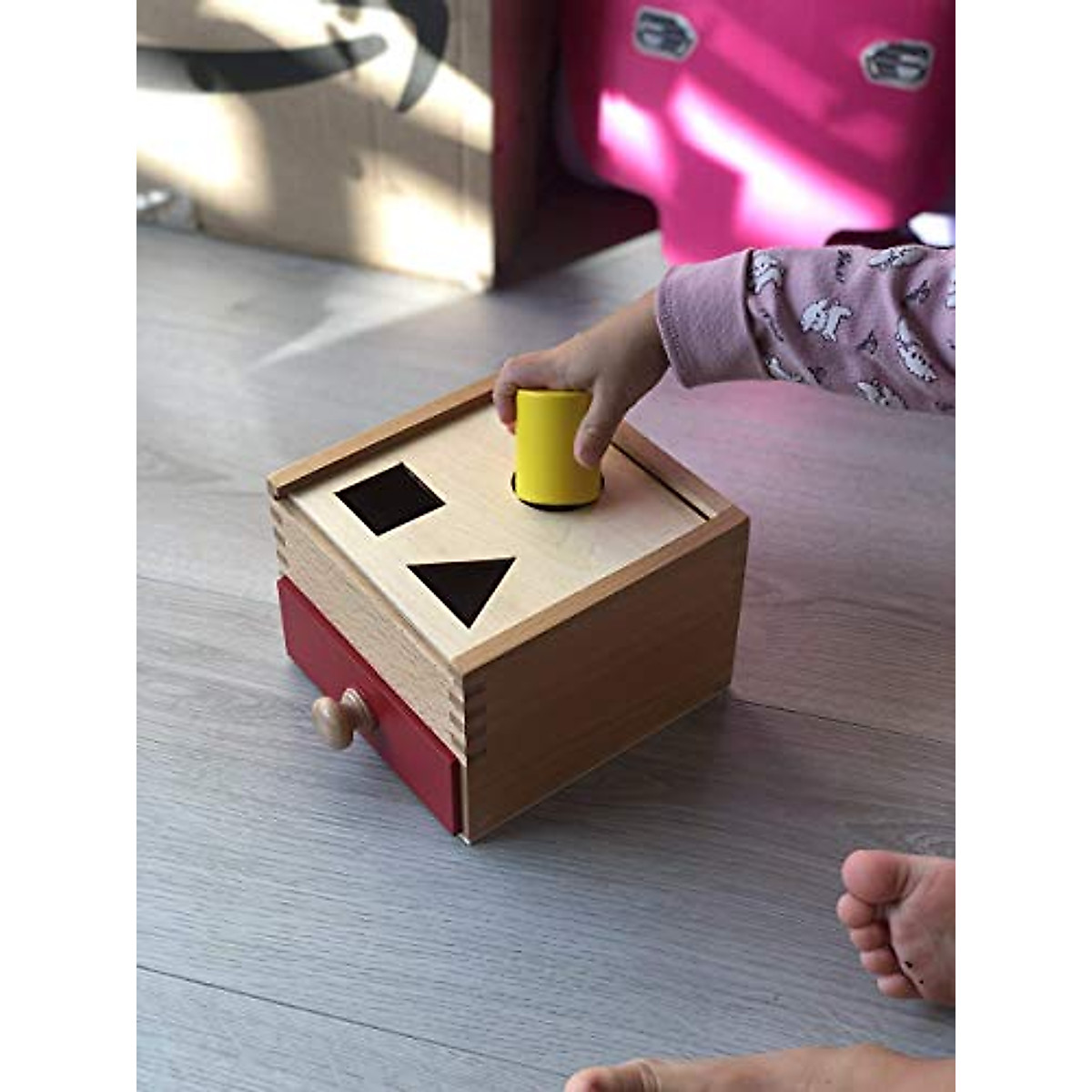 Springbird Montessori Multiple Shapes Permanence Object Box with Drawer